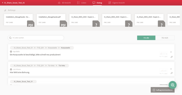 iX Scout | imos cloud service for order management and communication